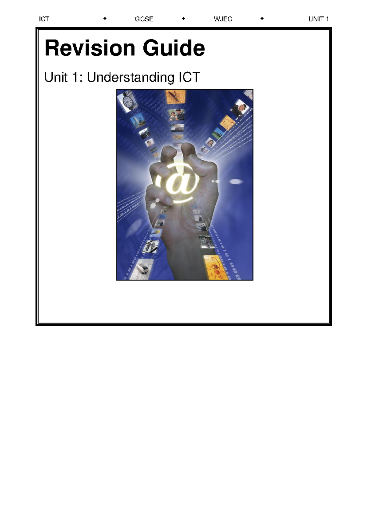 WJEC ICT GCSE Unit 1 Revision Guide: Key Concepts and Strategies - Studocu