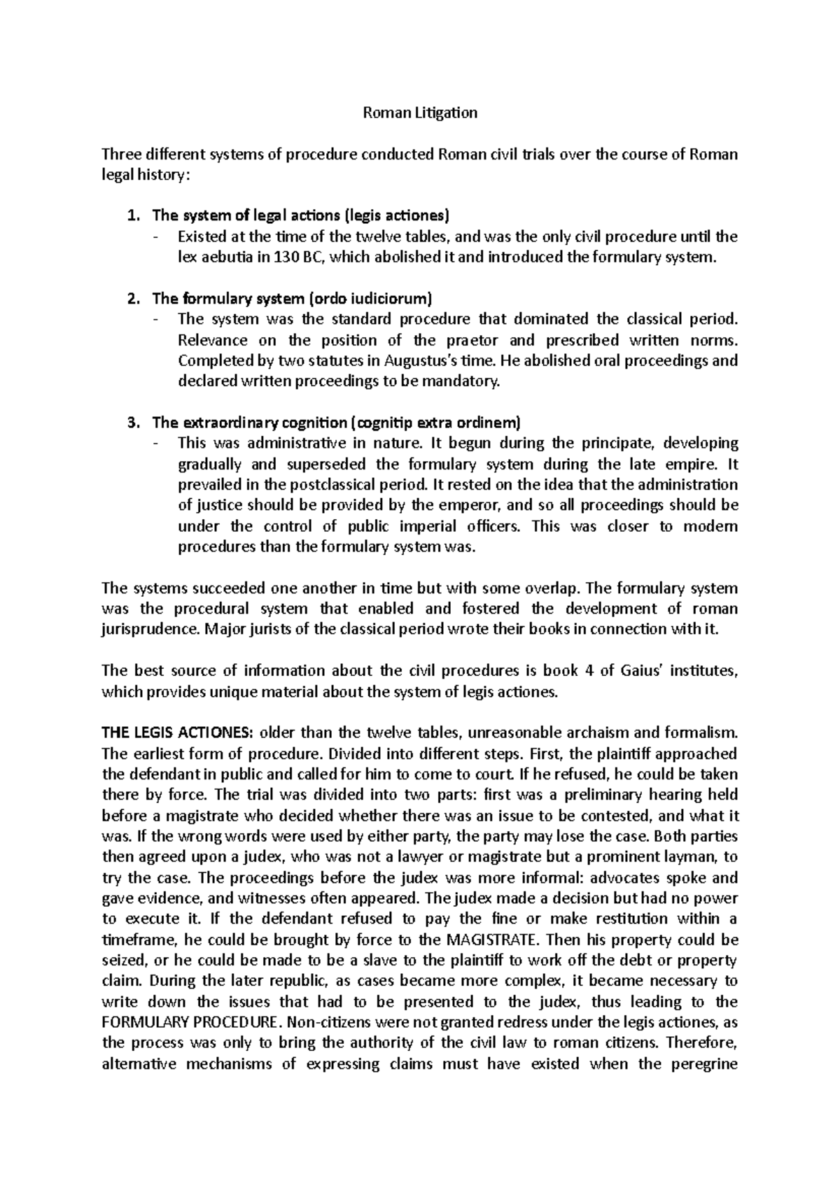 Roman Litigation: Evolution of Civil Trial Procedures in Ancient Rome ...