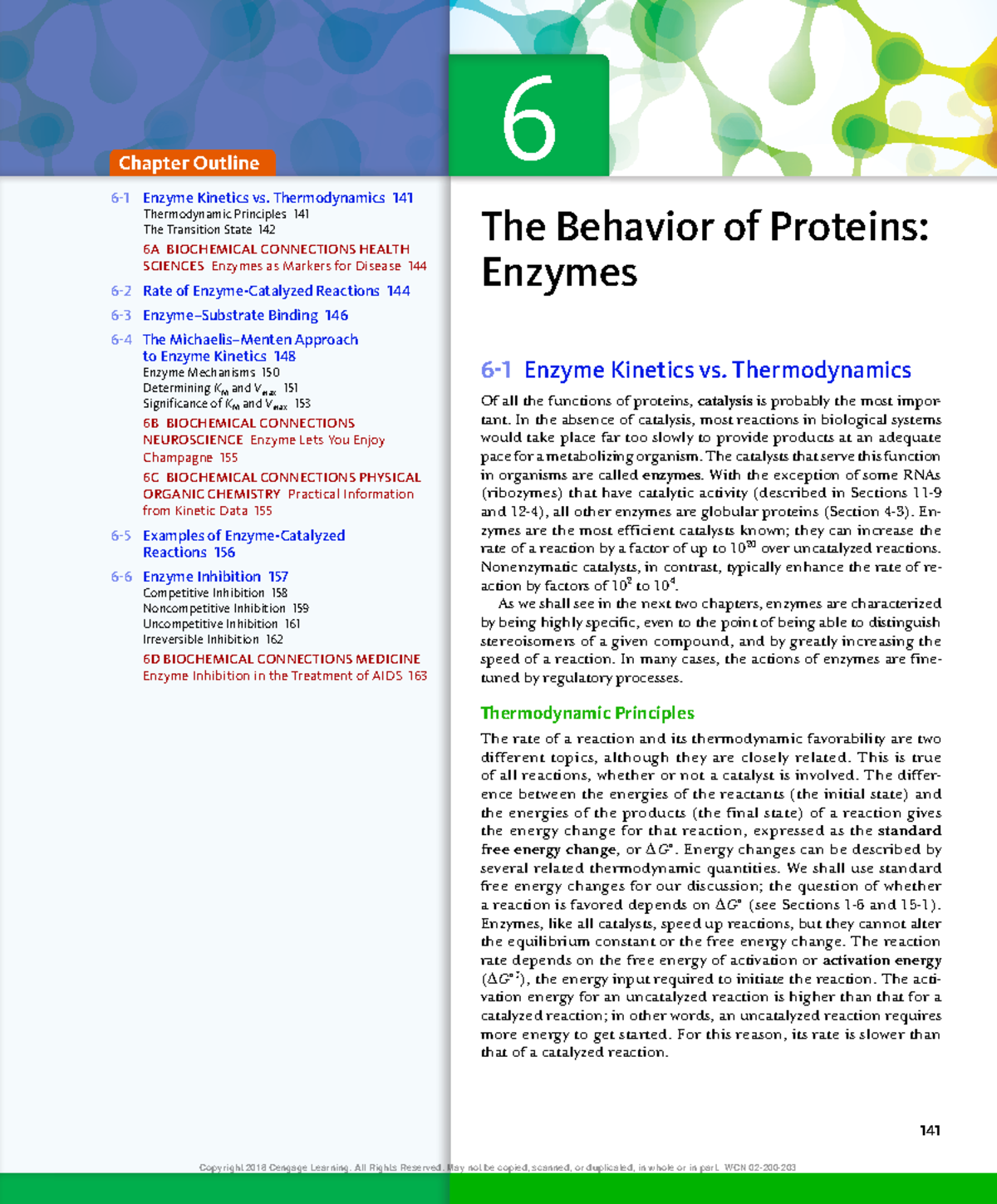 Biochemistry, 9th ed Enzymes - Chapter Outline The Behavior of Proteins: Enzymes Enzyme - Studocu