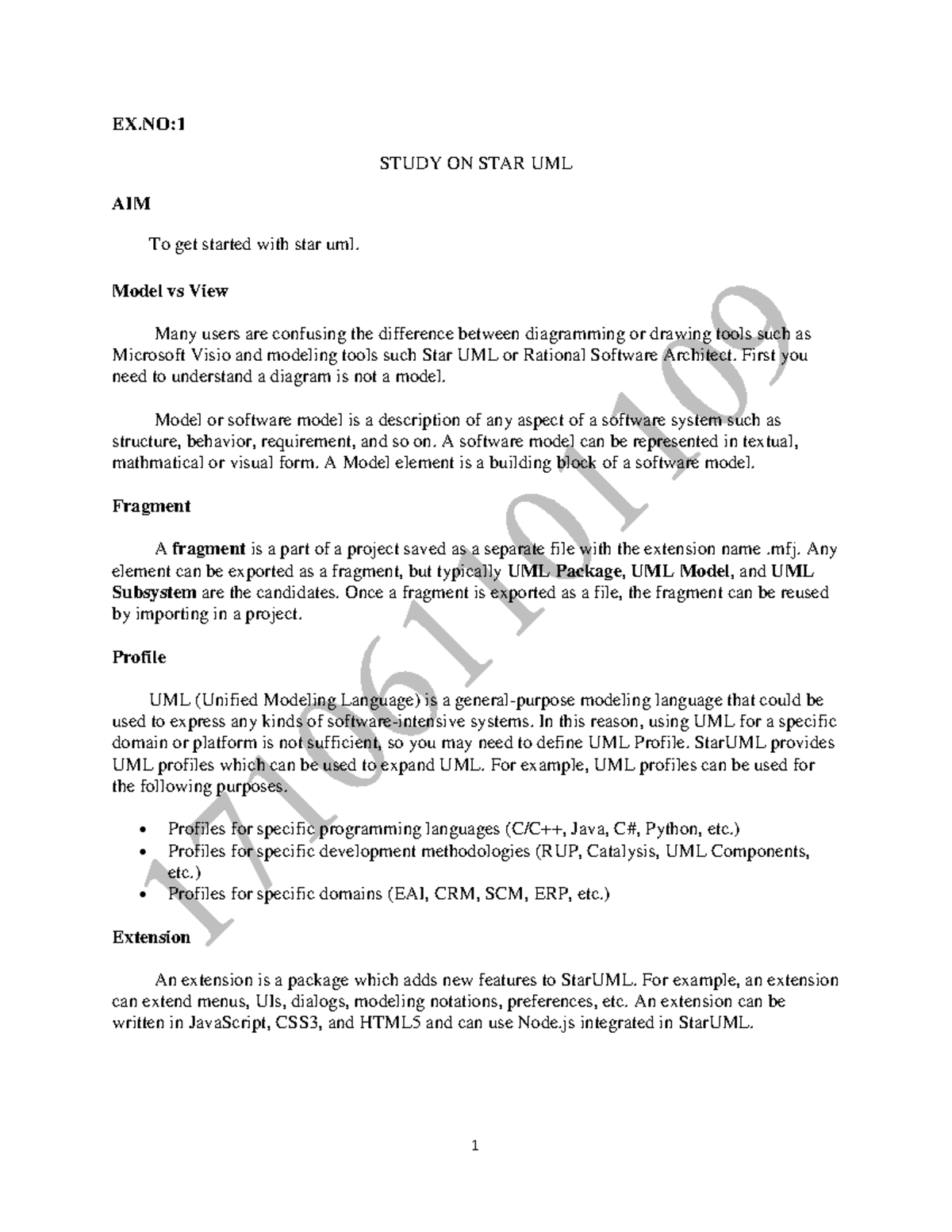Star UML Documentation for OOSE Project Analysis and Design - Studocu