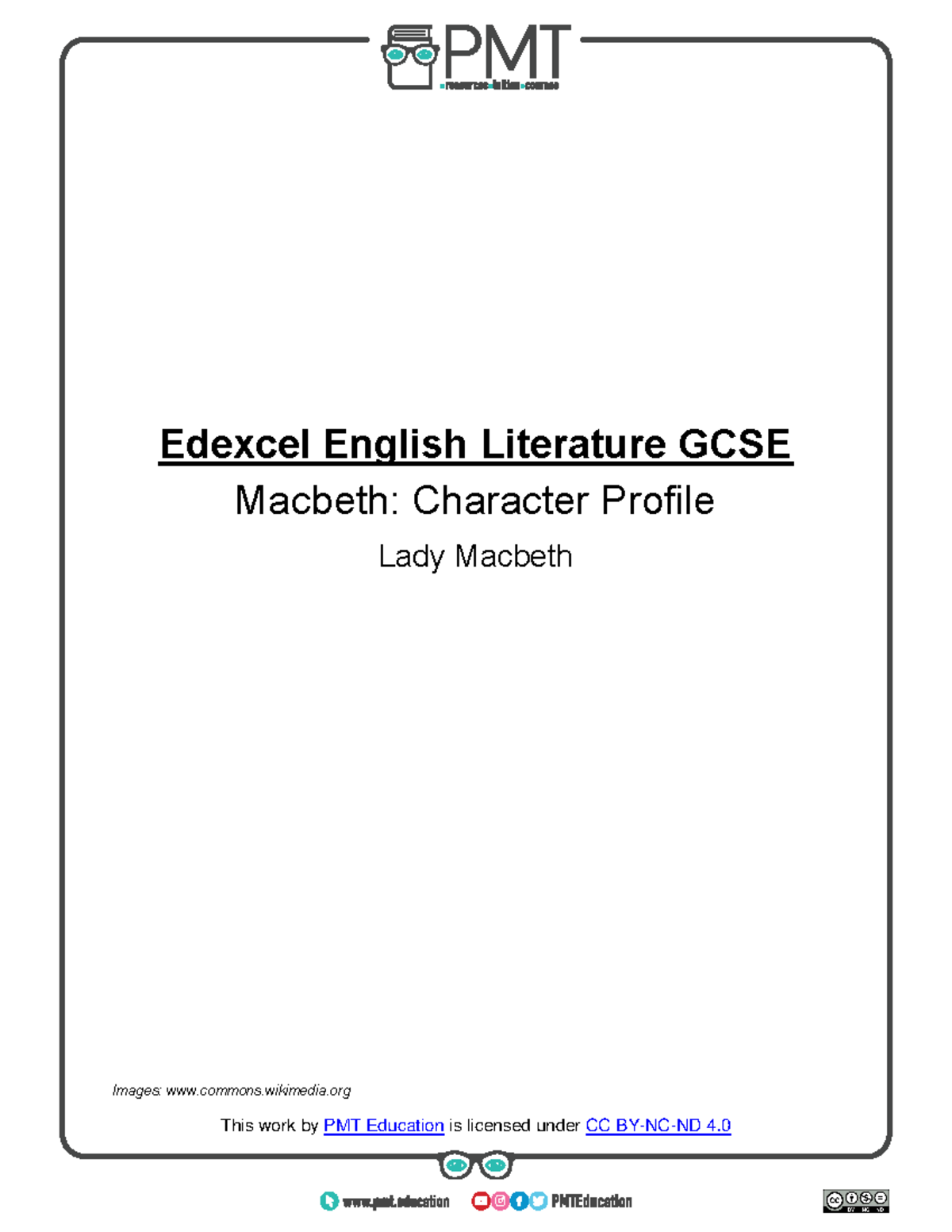Edexcel GCSE English Lit: Lady Macbeth Character Analysis - Studocu