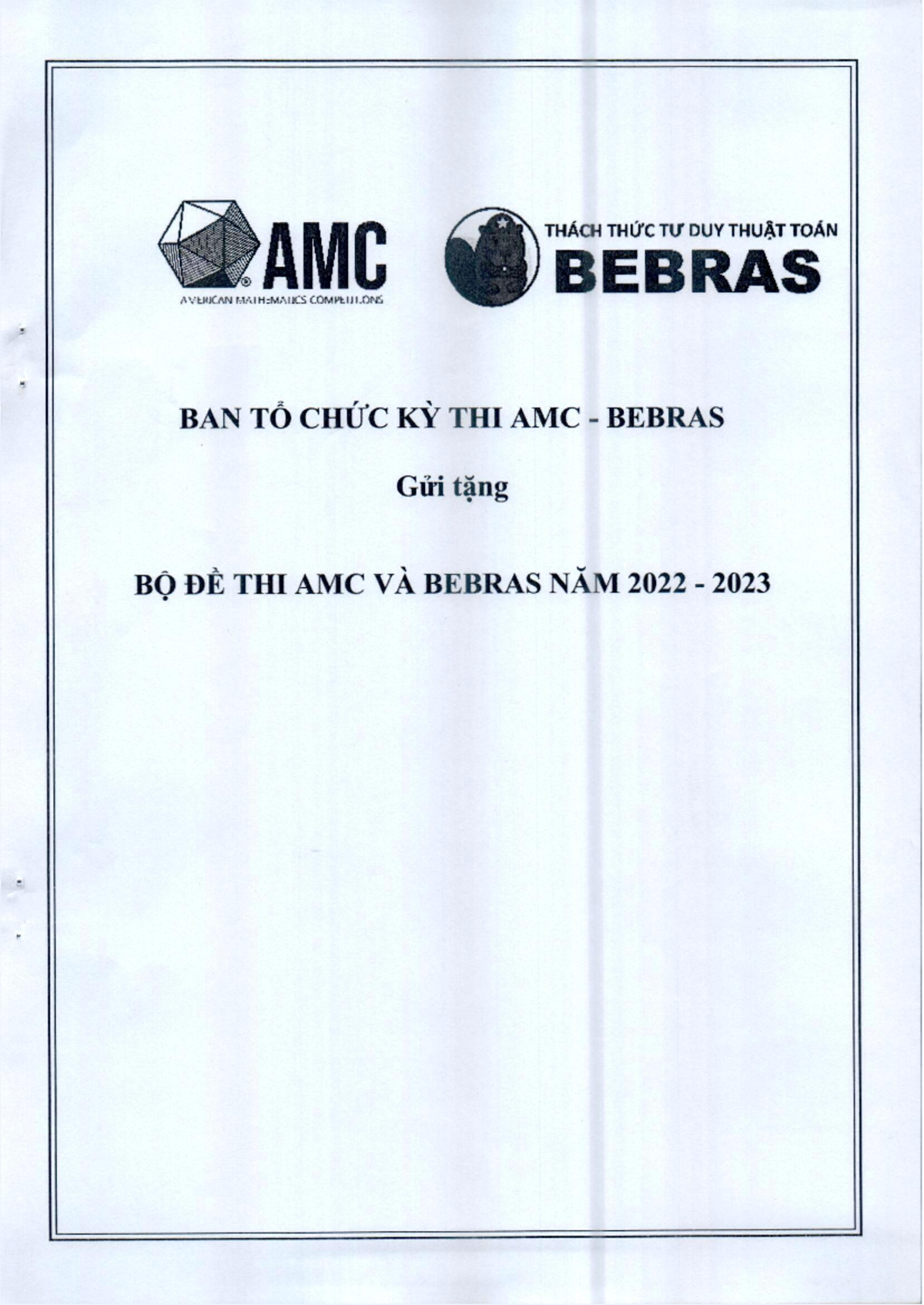06 Bo de thi AMC va Bebras 0001 - HSG TP Lịch Sử - Studocu