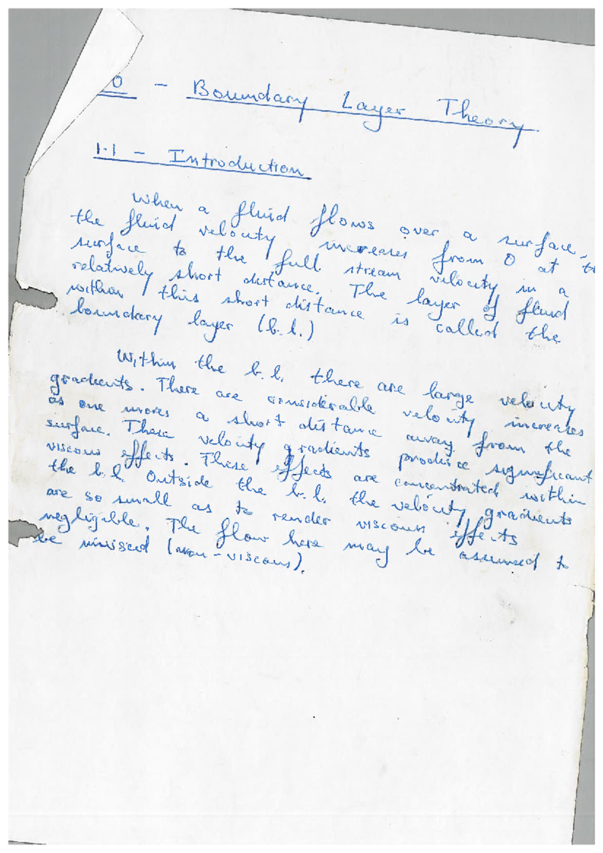 Boundary Layer Theory: Introduction and Key Concepts (ENG 101) - Studocu