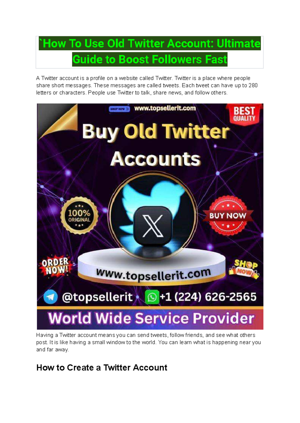 How to Use Your Old Twitter Account: Boost Followers Fast Guide - Studocu