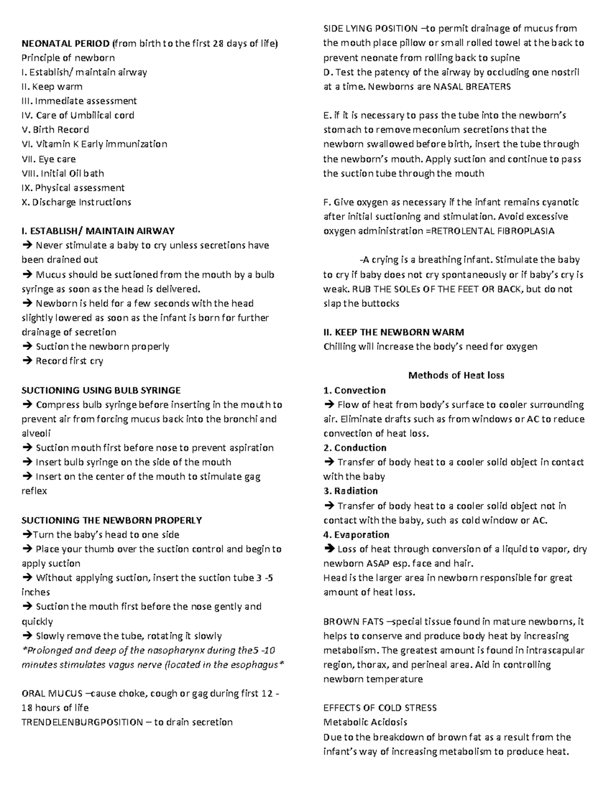 Neonatal Period: Key Principles and Care Guidelines (NCM107 Lecture ...
