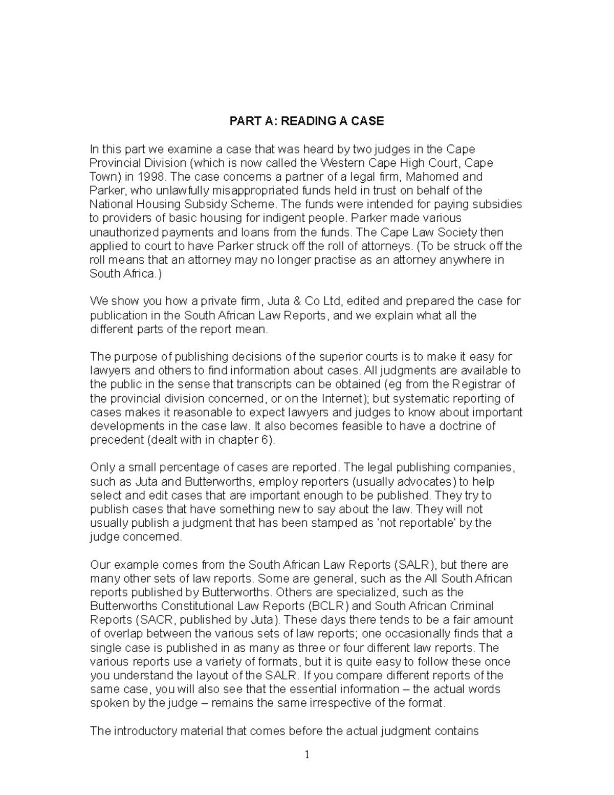 HOW TO READ A LAW CASE 2021 - Comprehensive Guide to Legal Cases - Studocu