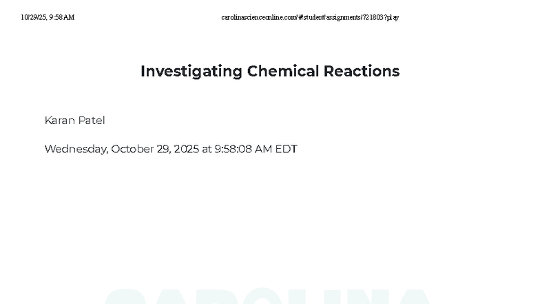 Investigating Chemical Reactions: Lab Activities and Observations - Studocu