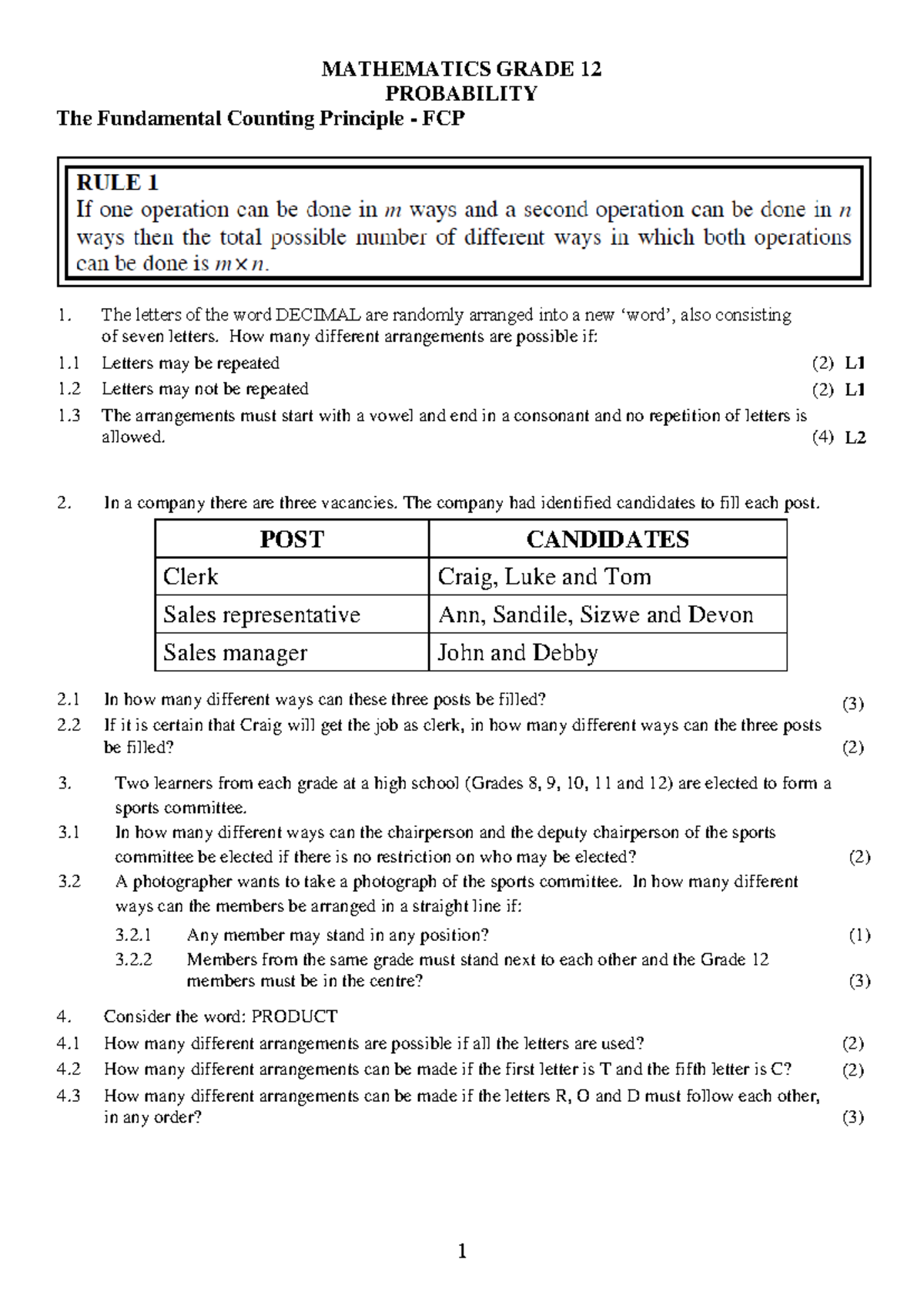 MATH 12 Probability Revision Questions and Solutions - Studocu