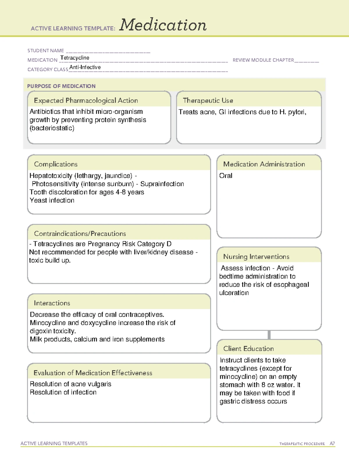 ATI Isoniazid – isoniazid (INH) Med Sheet - ACTIVE LEARNING TEMPLATE ...