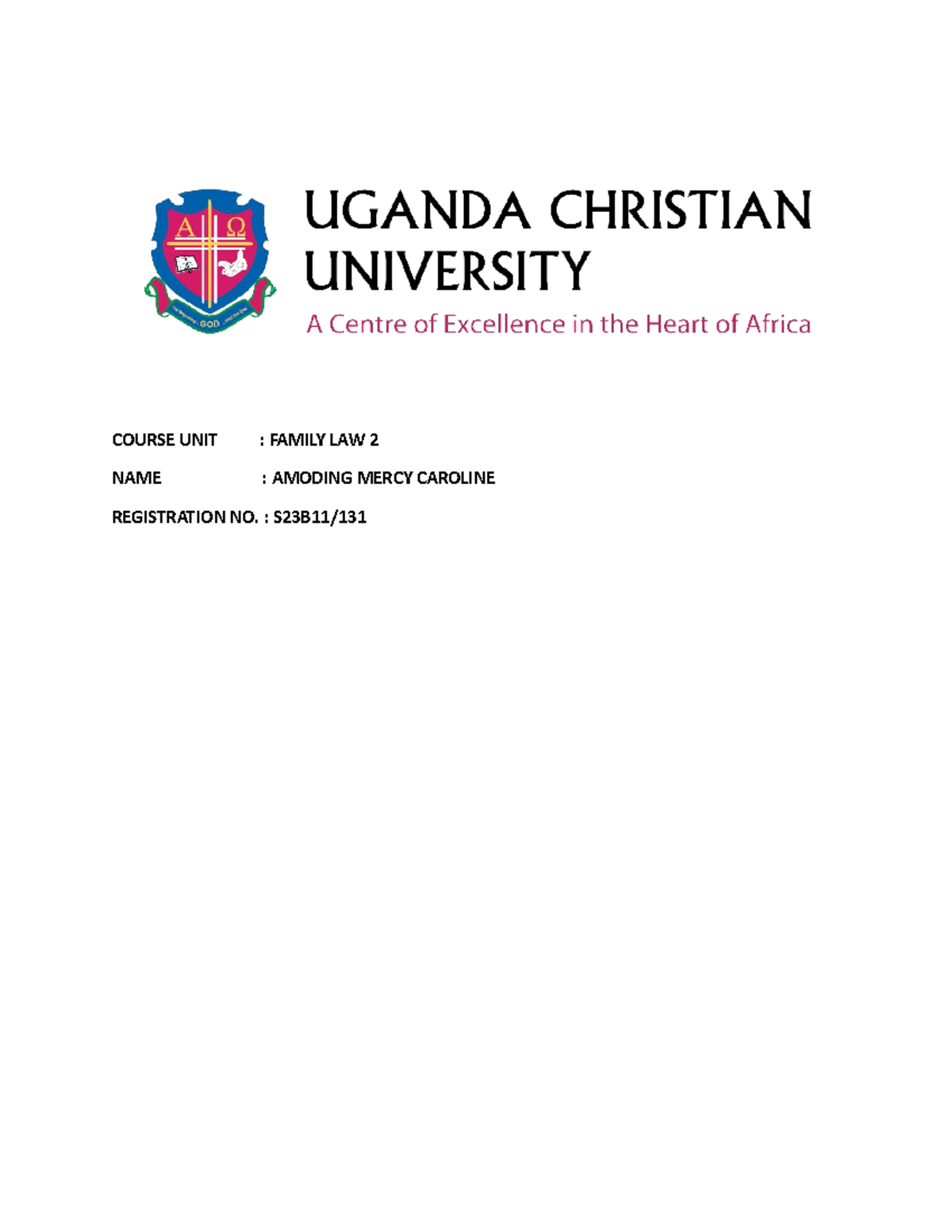 FAMILY LAW 2: Maintenance Orders - Lecture Notes on Child Welfare - Studocu