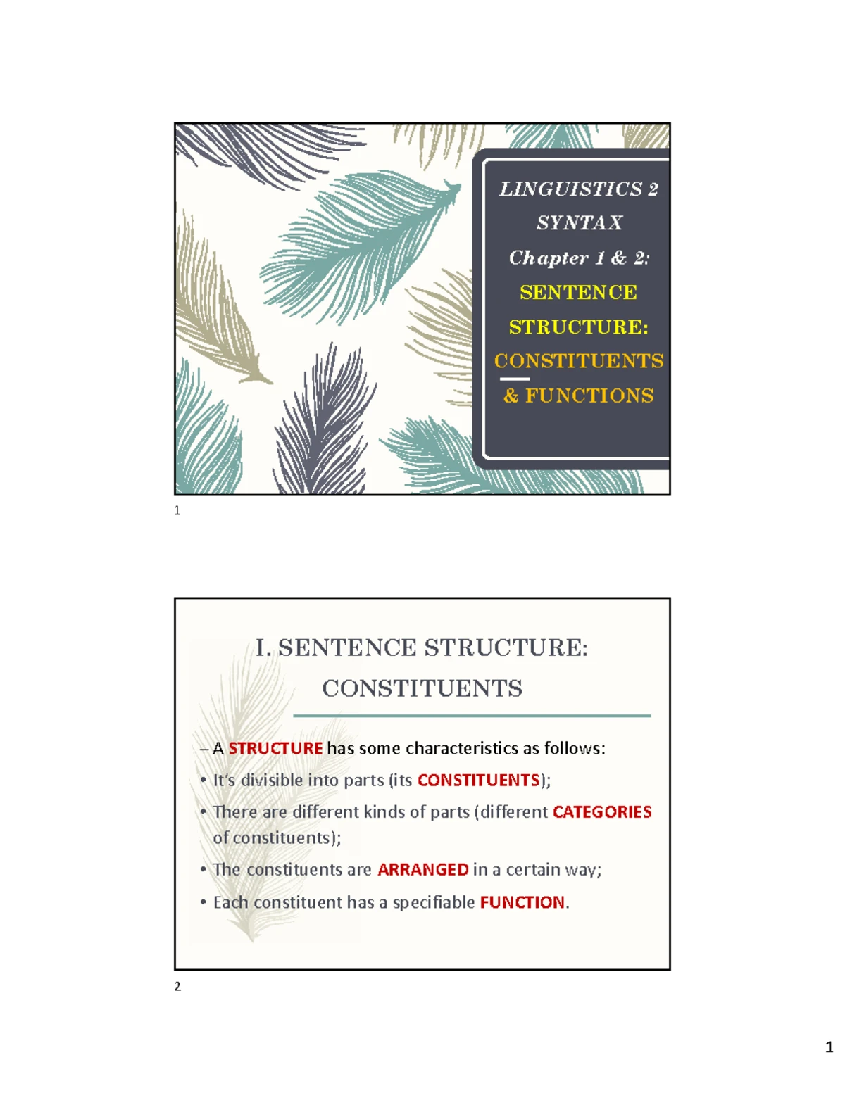 Syntax Chapter 2: Phrase Structure and Modifiers Analysis - Studocu