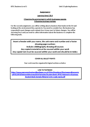 Unit 5 assignment 2 Internatinal business - Unit 5 Assignment 2 ...