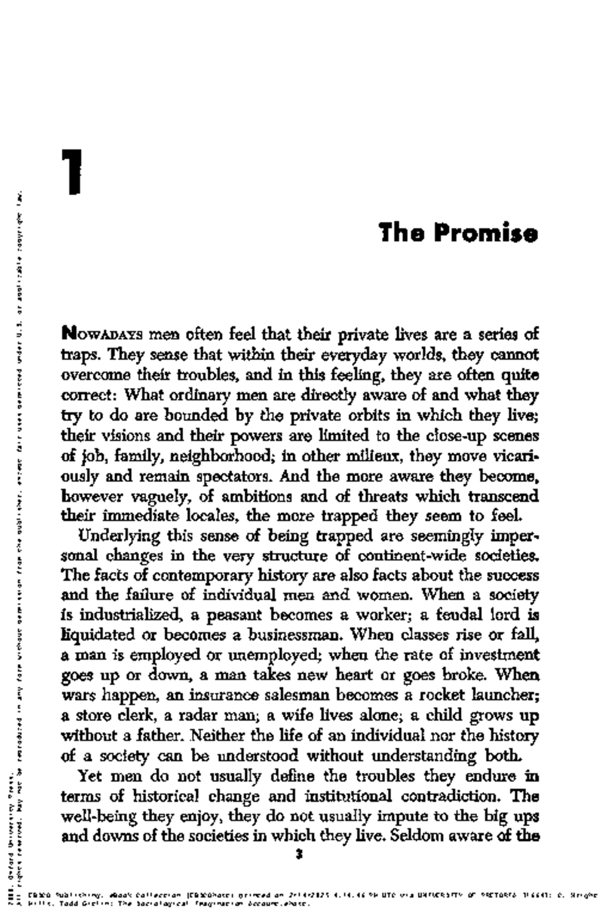 The Sociological Imagination: Understanding Personal Troubles & Public ...