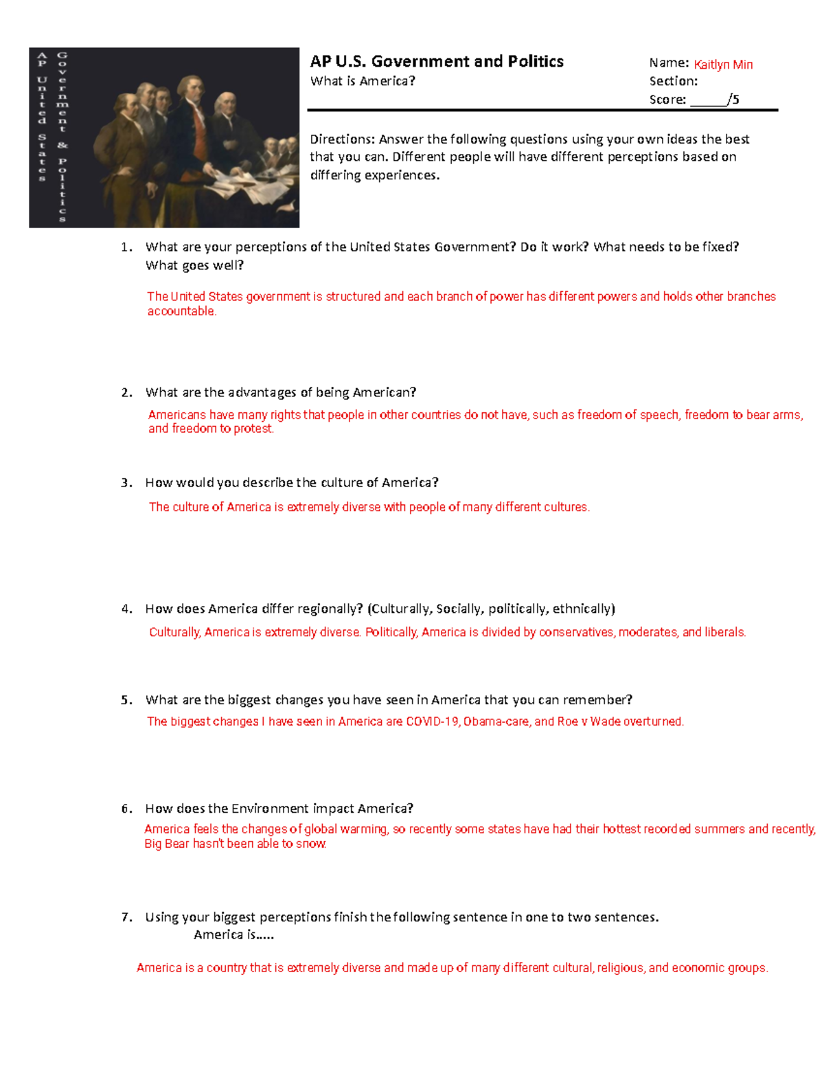 AP U. Government & Politics: Understanding America and Its Culture ...