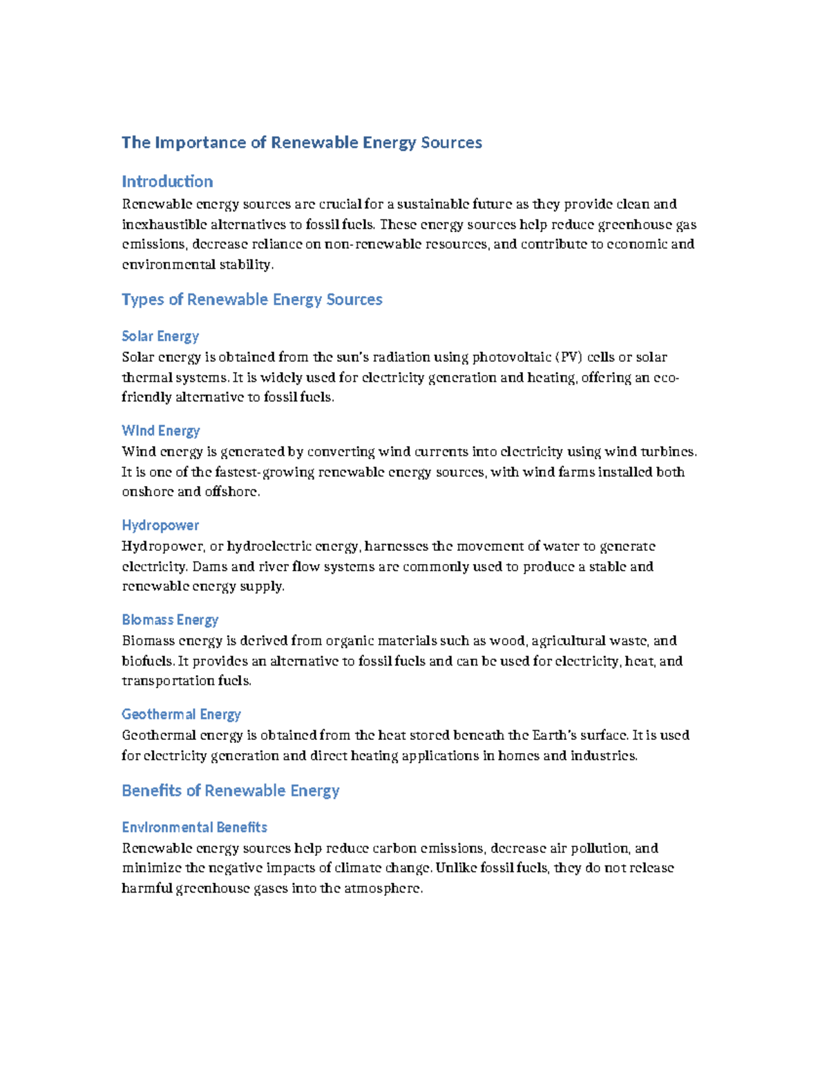Renewable Energy Upgraded - The Importance of Renewable Energy Sources ...