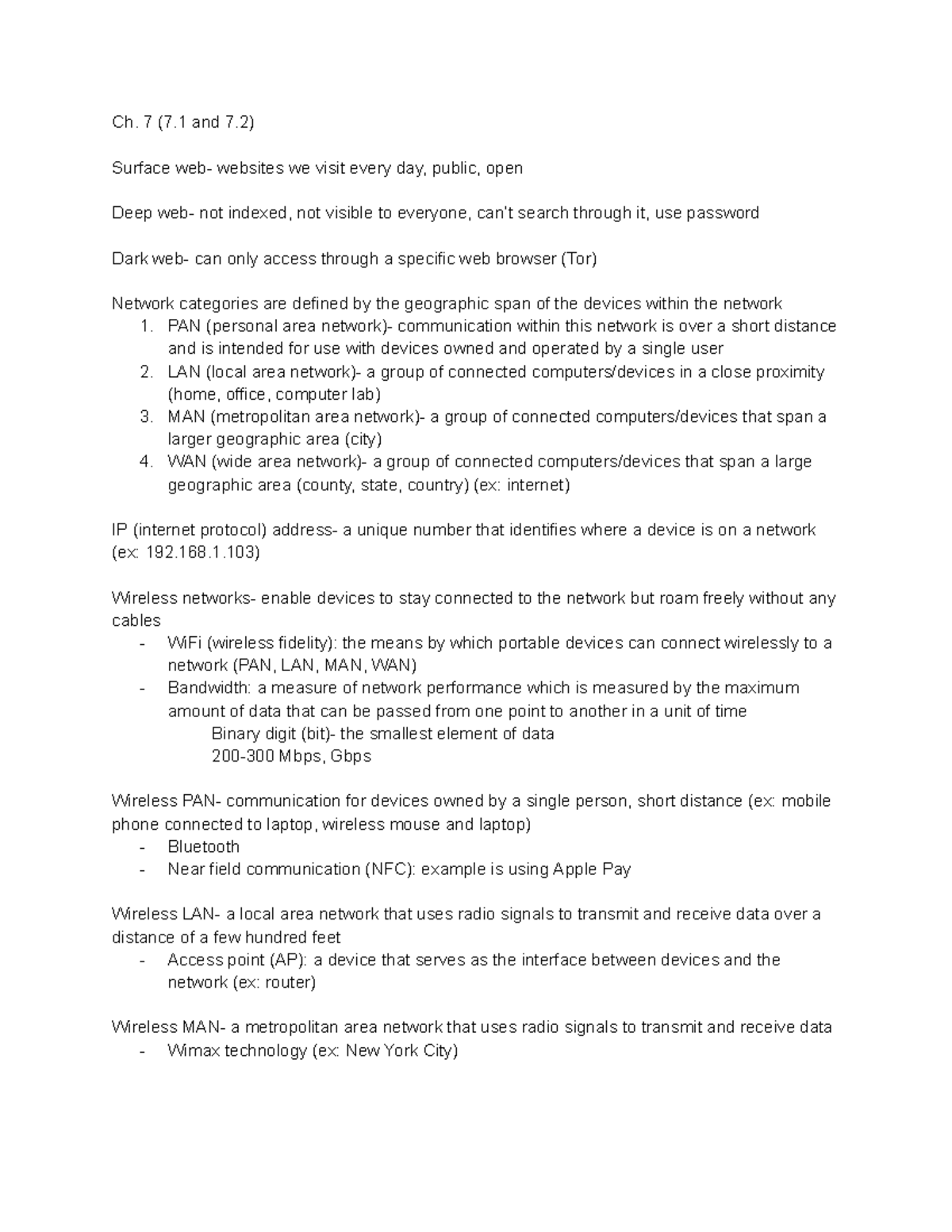 MIS Final Exam Review: CRM, ERP, and Wireless Networks Overview - Ch. 7 ...