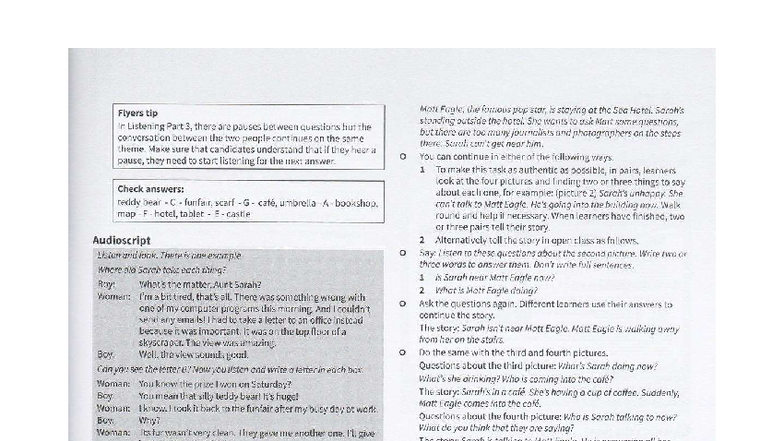 Activity F: Teaching Guide for Listening Comprehension with Matt Eagle - Studocu