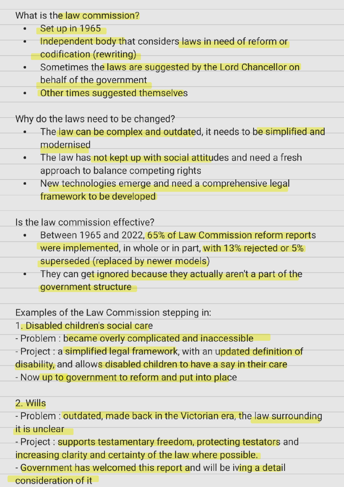 Law Commission Overview: Reforming Laws Since 1965 - Studocu