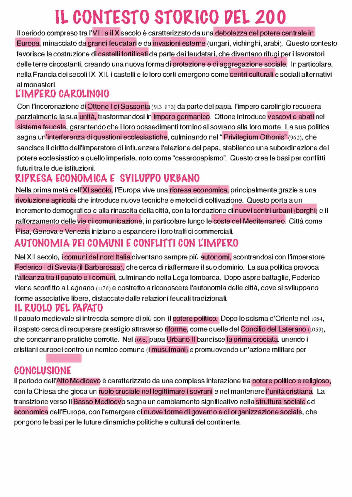 IL CONTESTO STORICO DELLA LETTERATURA ITALIANA: DAL MEDIOEVO AL ...