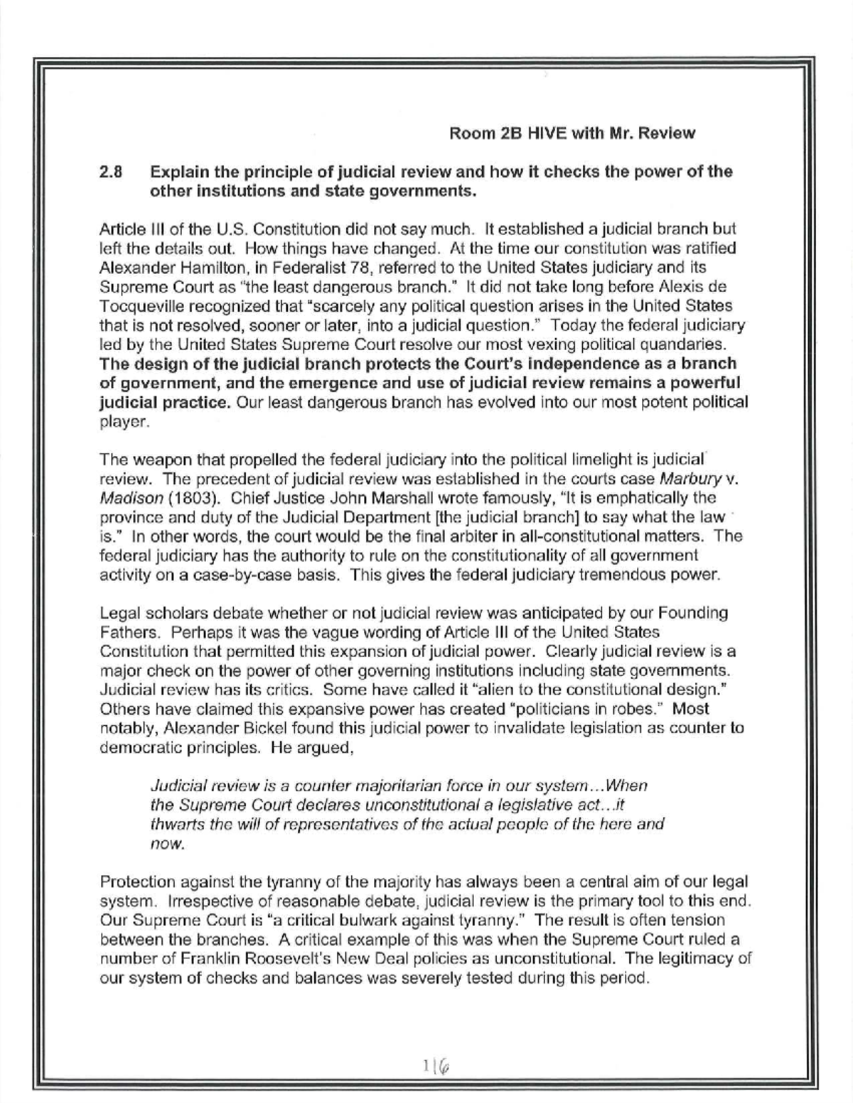 Judicial Review and Its Impact on Supreme Court Legitimacy: An Analysis ...