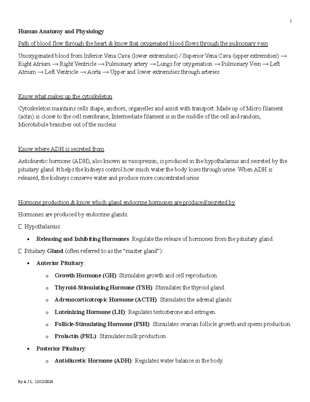 TEAS 7 Study guide Science - Human Anatomy and Physiology Path of blood ...