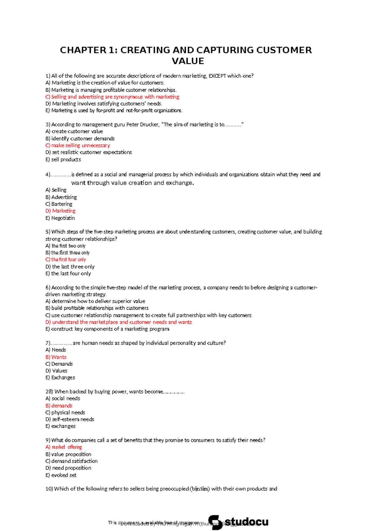 CHAPTER 1: CREATING AND CAPTURING CUSTOMER VALUE - Marketing C1 Notes ...