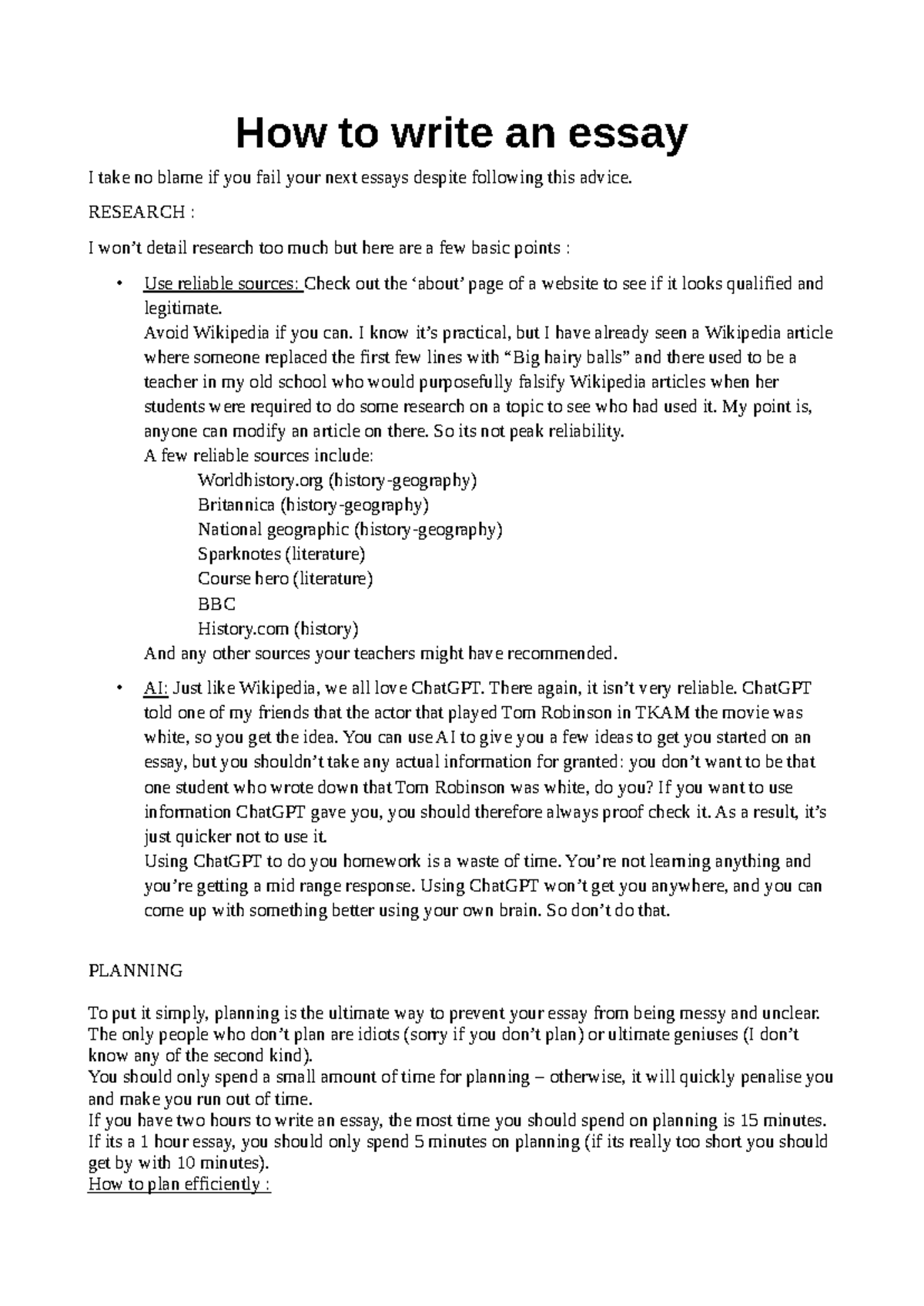 How to Write an Essay: Essential Guide for Success - Studocu