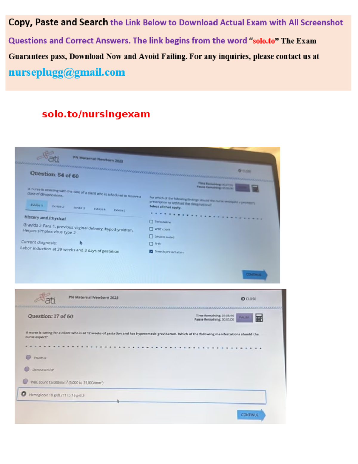 Pass ATI PN Maternal Newborn 2023 Proctored Exam NGN 60 Qs & Answers ...