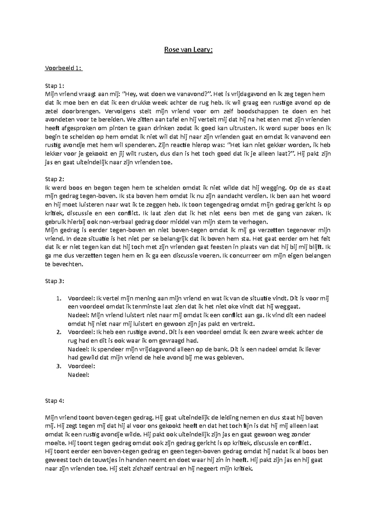 Rose van Leary - theorie - Rose van Leary: Voorbeeld 1: Stap 1: Mijn ...