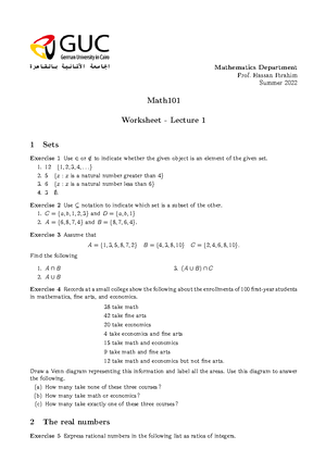Math 103 Tutorial Notes: Key Concepts, Theorems, and Proofs Guide ...