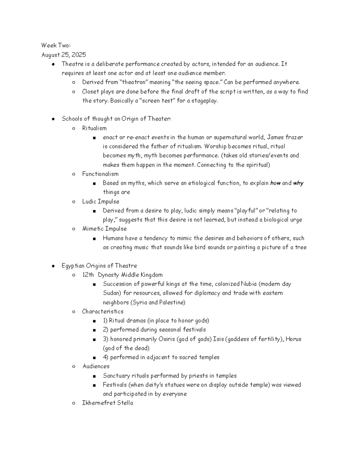 THEA 3150: Exploring Ancient Theatre Traditions and Their Impact - Studocu