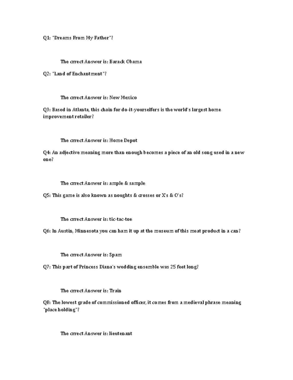 4 Lessons for LXBF - noted - Q1: "Dreams From My Father"? The crrect ...
