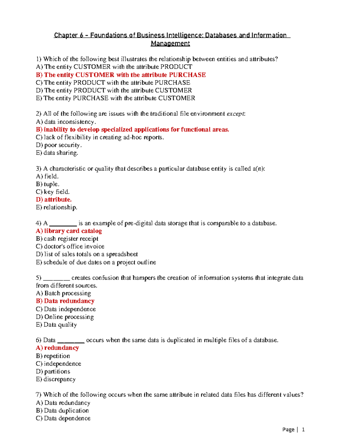 Chapter 6: Foundations of Business Intelligence (BI) - Databases & Info ...