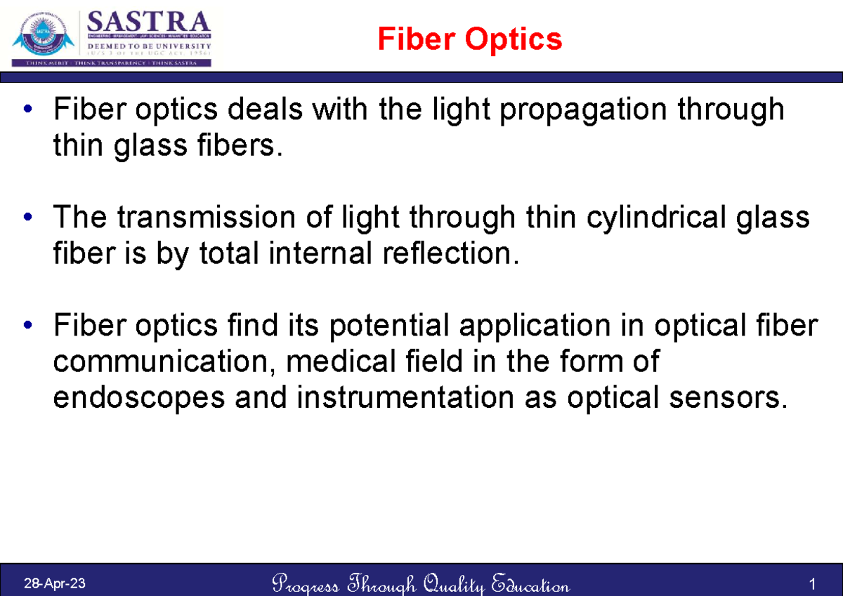 Fiber Optics Basics: Understanding Light Propagation and Applications ...