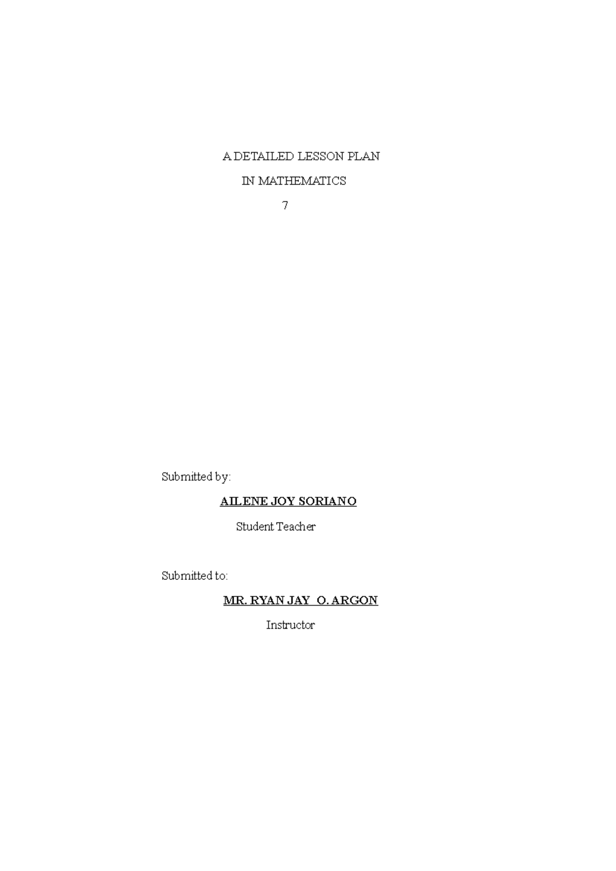 Grade 7 - Detailed Lesson Plan on Evaluating Algebraic Expressions ...