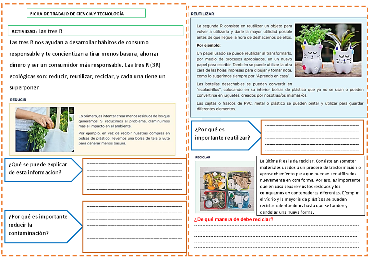 Ficha CYT LAS 3 R - Hábitos de Consumo Responsable en Perú - Studocu
