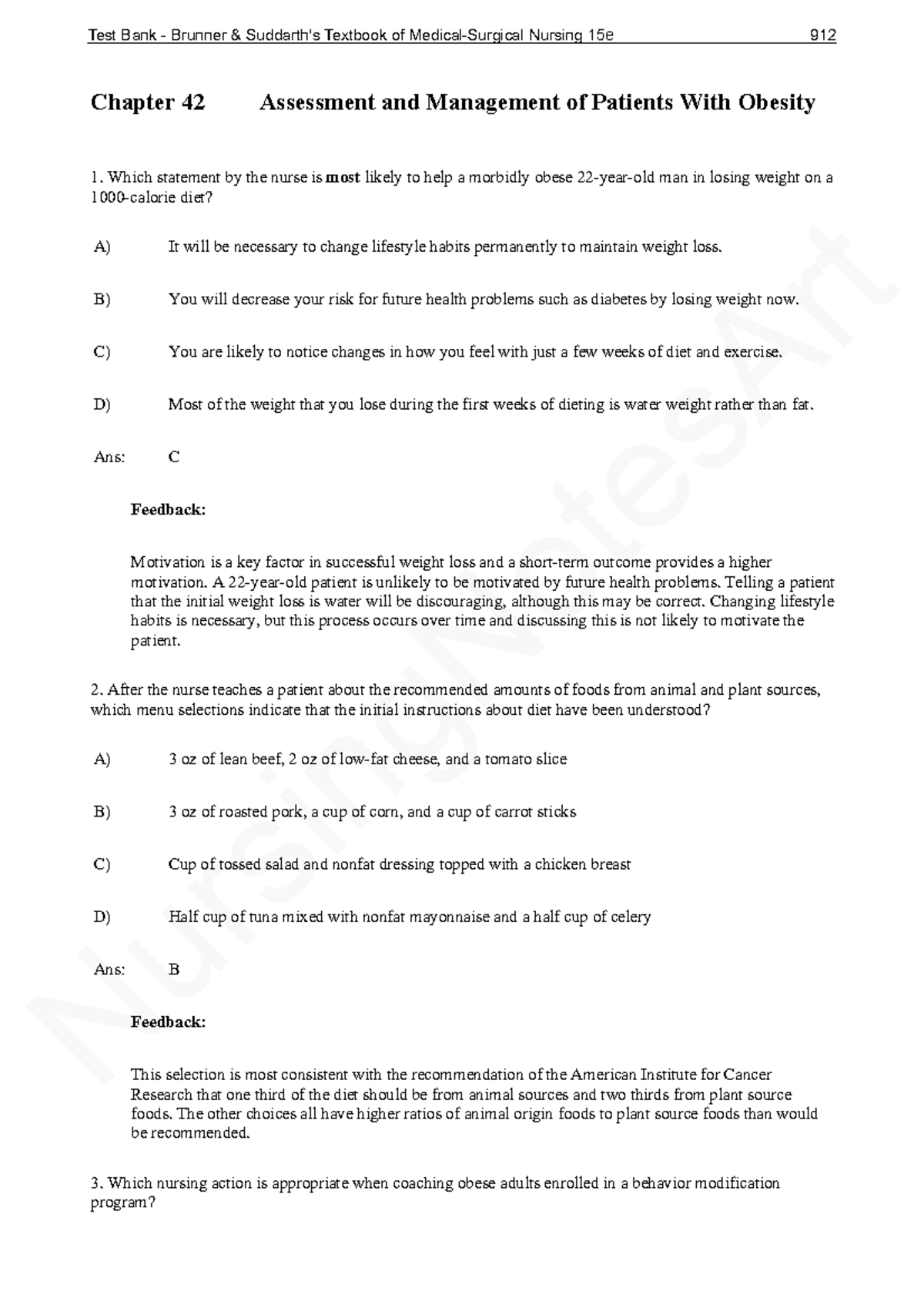 Chapter 42 - Multiple choice questions with answers - NursingNotesArt ...