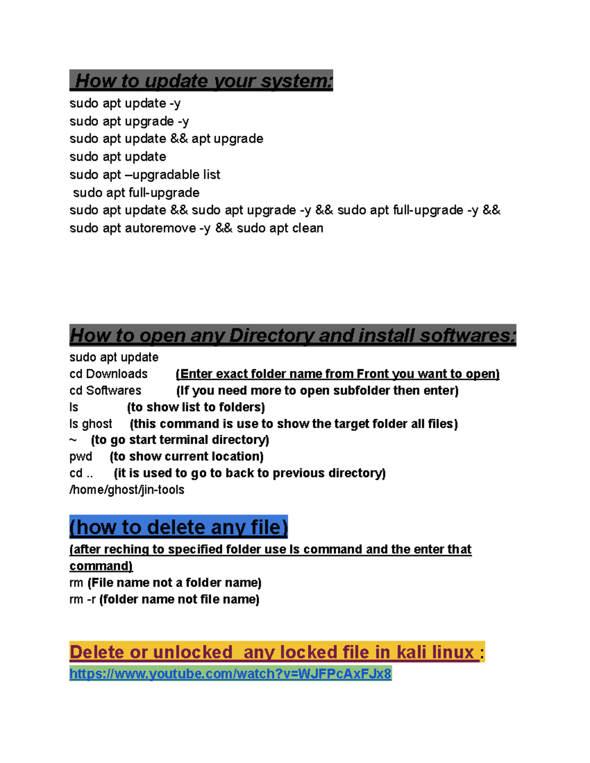 Normal User Commands in Kali Linux: A Practical Guide - Studocu
