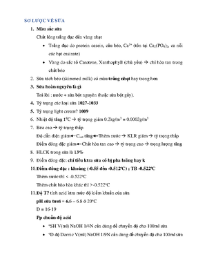 THI HỌC KÌ SỮA - đề thi - ĐỀ THI SỮA TỔNG HỢP BỞI K Trong quá trình b o qu n sả ả ữa b t, khi ...
