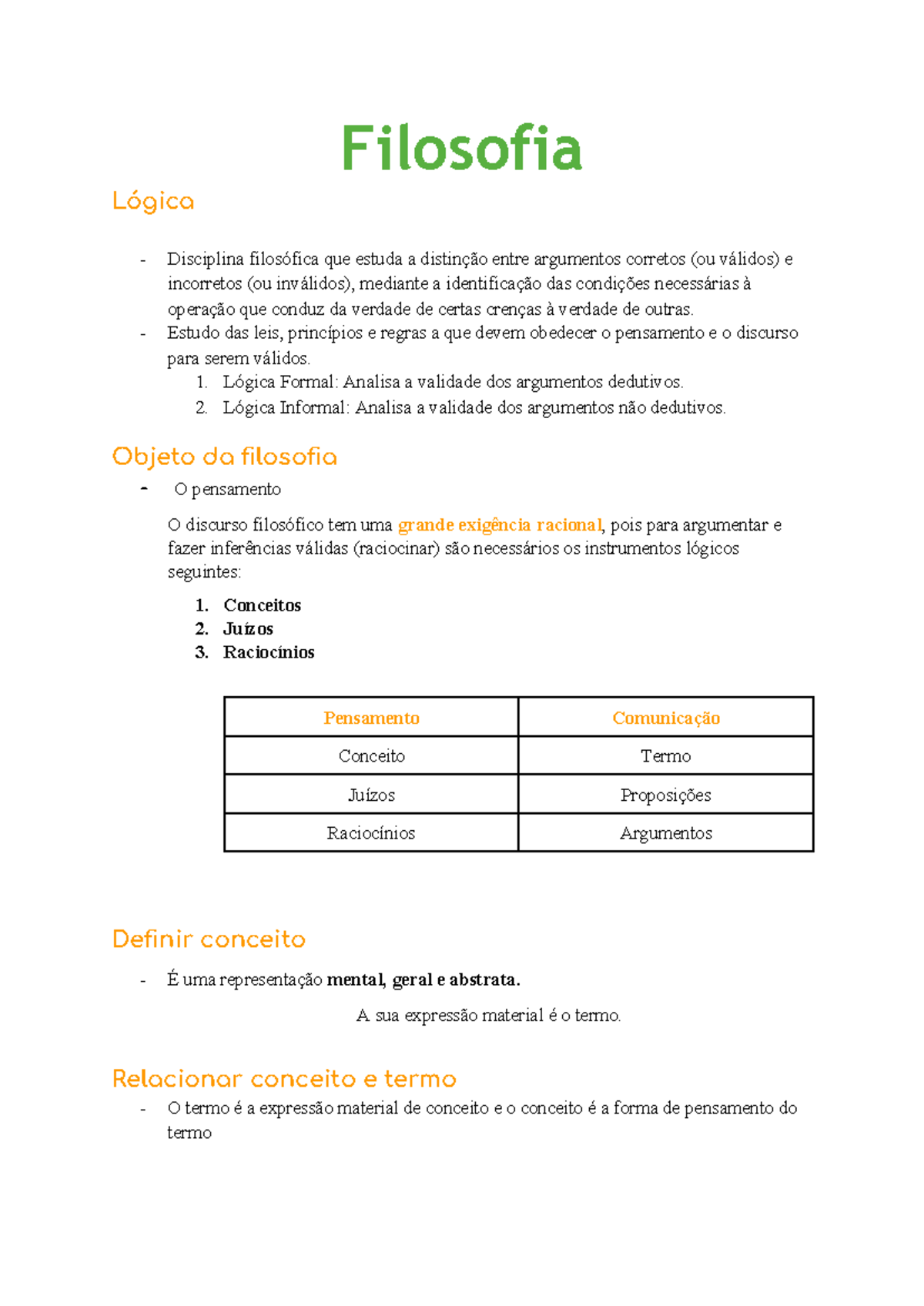 Filosofia: Lógica - Filosofia Lógica - Disciplina filosófica que estuda ...