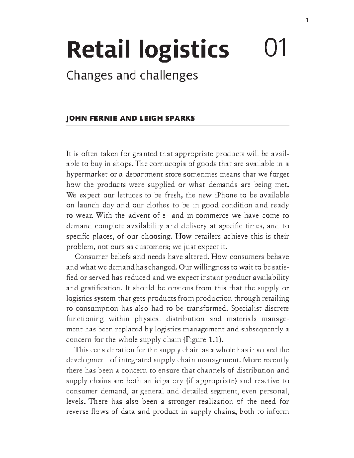 Retail Logistics 01: Changes and Challenges in Supply Chain Management ...