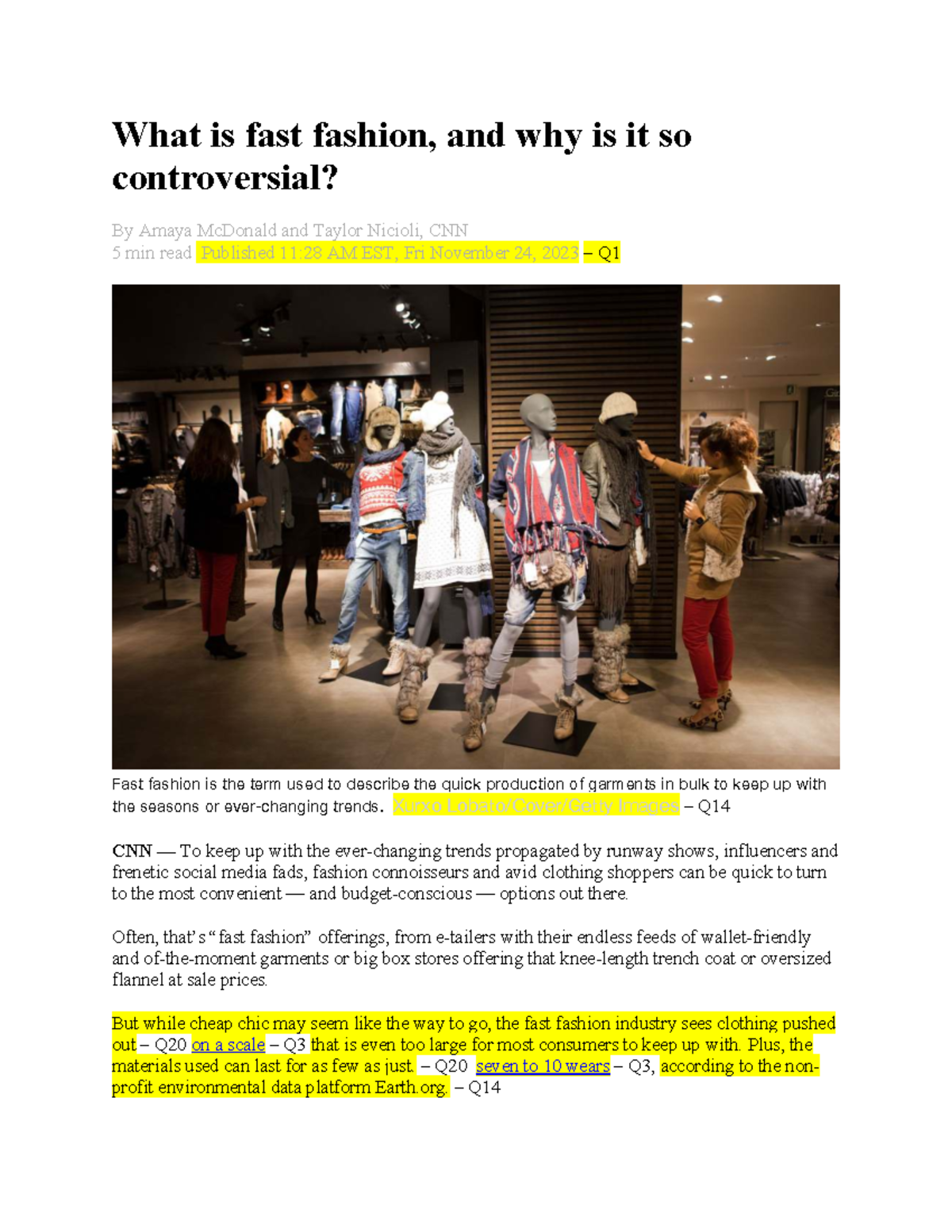 FAST Fashion: Understanding Its Controversy and Impact on ...