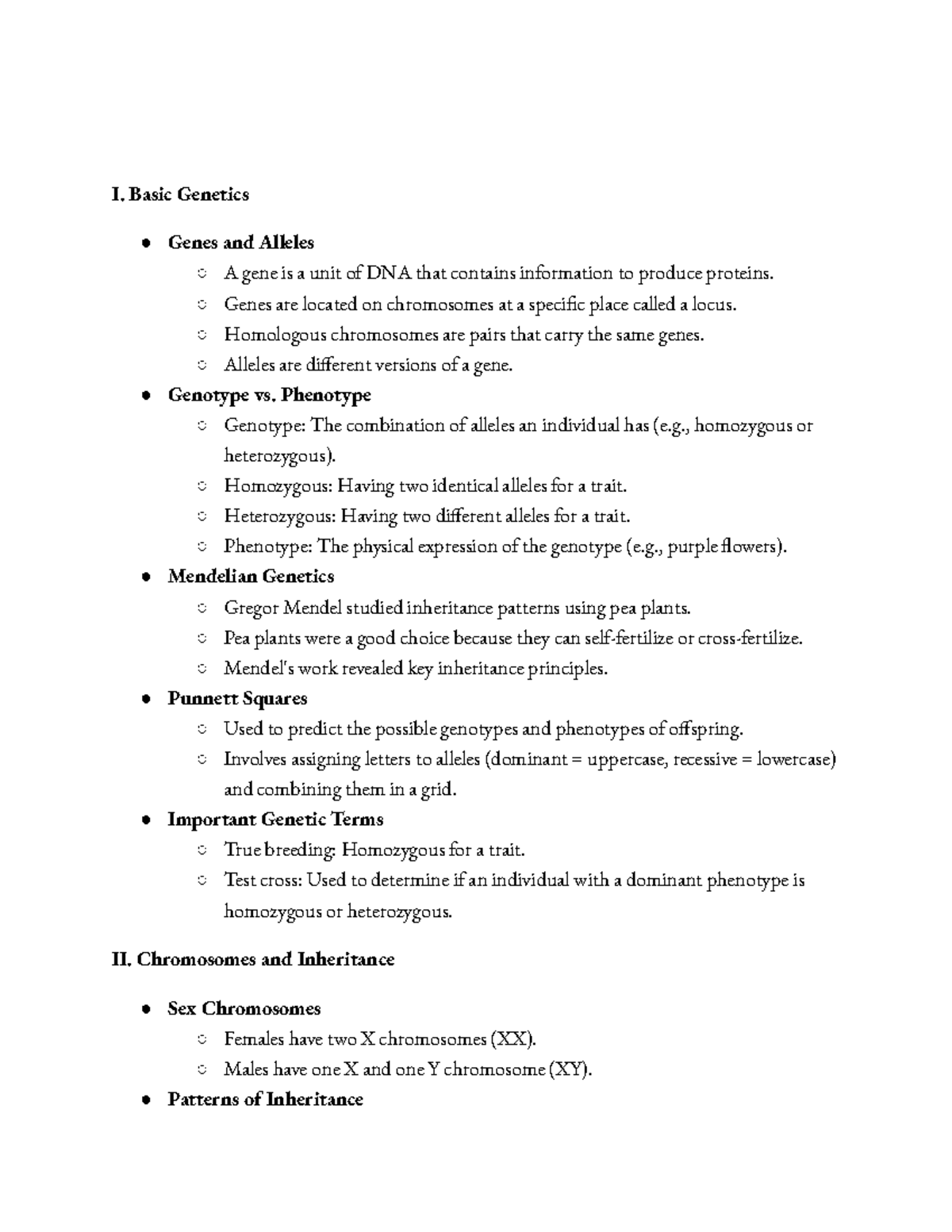 BIO 1001 Study Notes: Genetics, DNA Replication, & Evolution Concepts ...