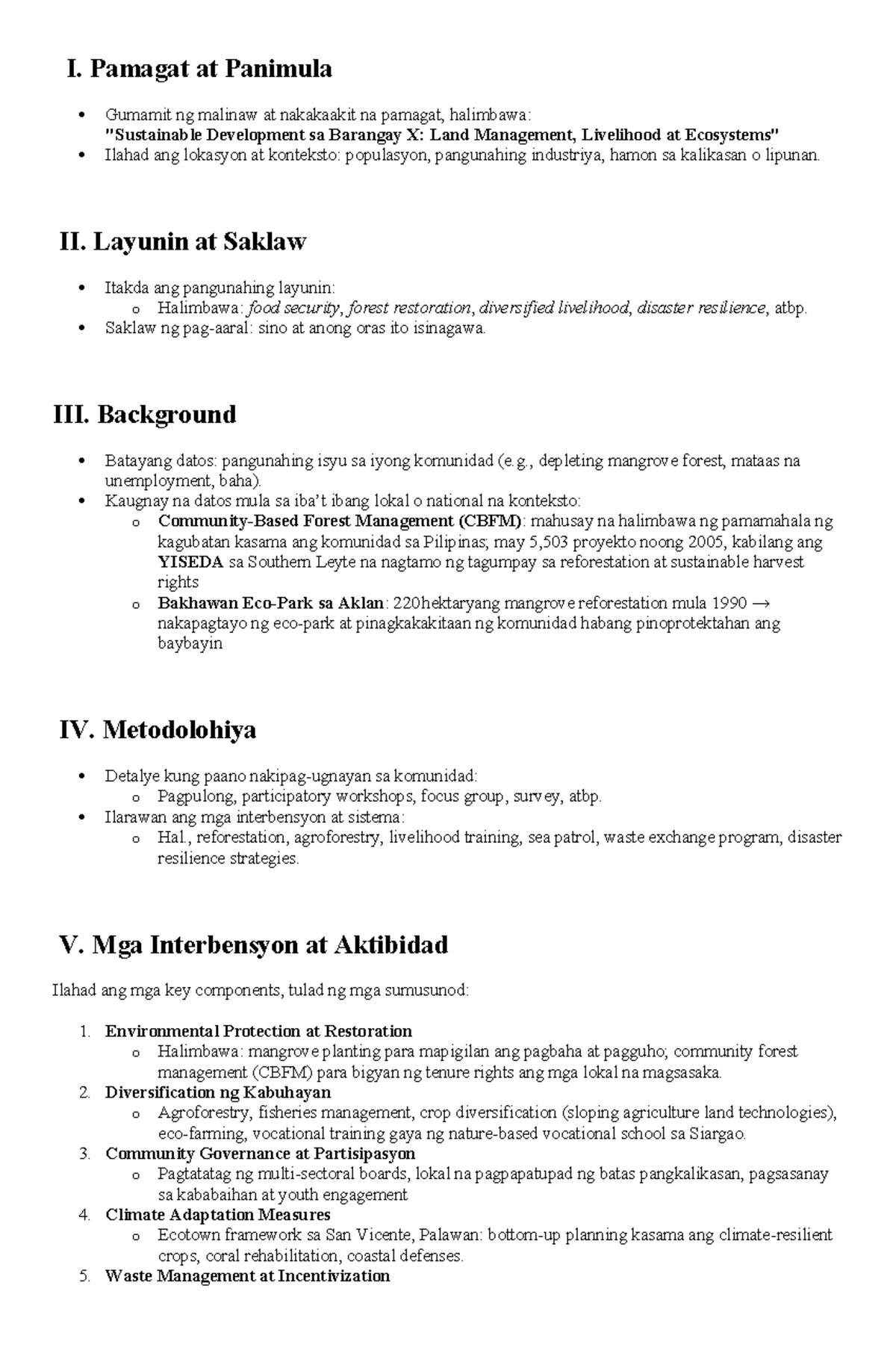 Case Study AP: Sustainable Development in Barangay X - Studocu