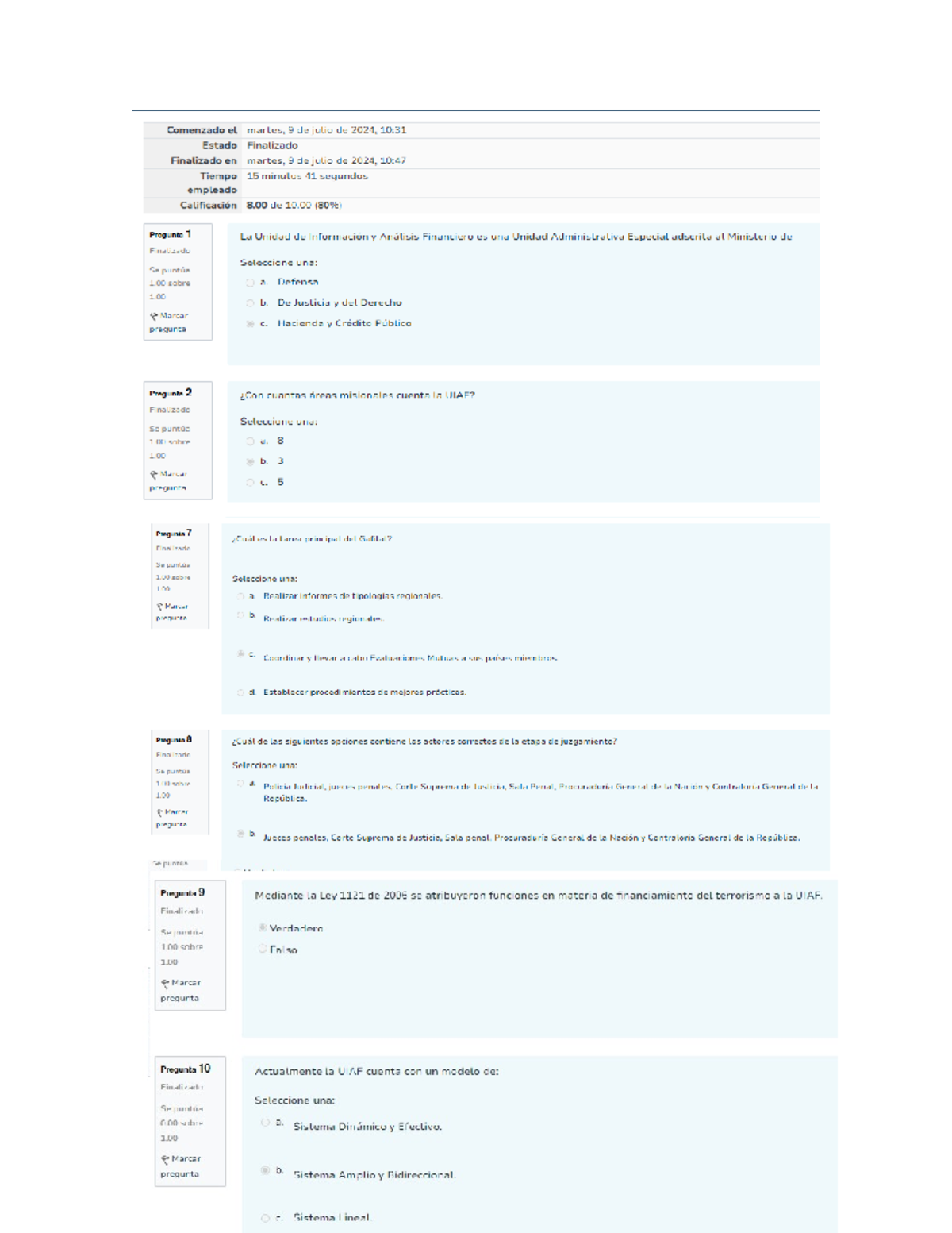 Examen UIAF - Módulo 4: Preguntas y Respuestas Finalizadas - Studocu