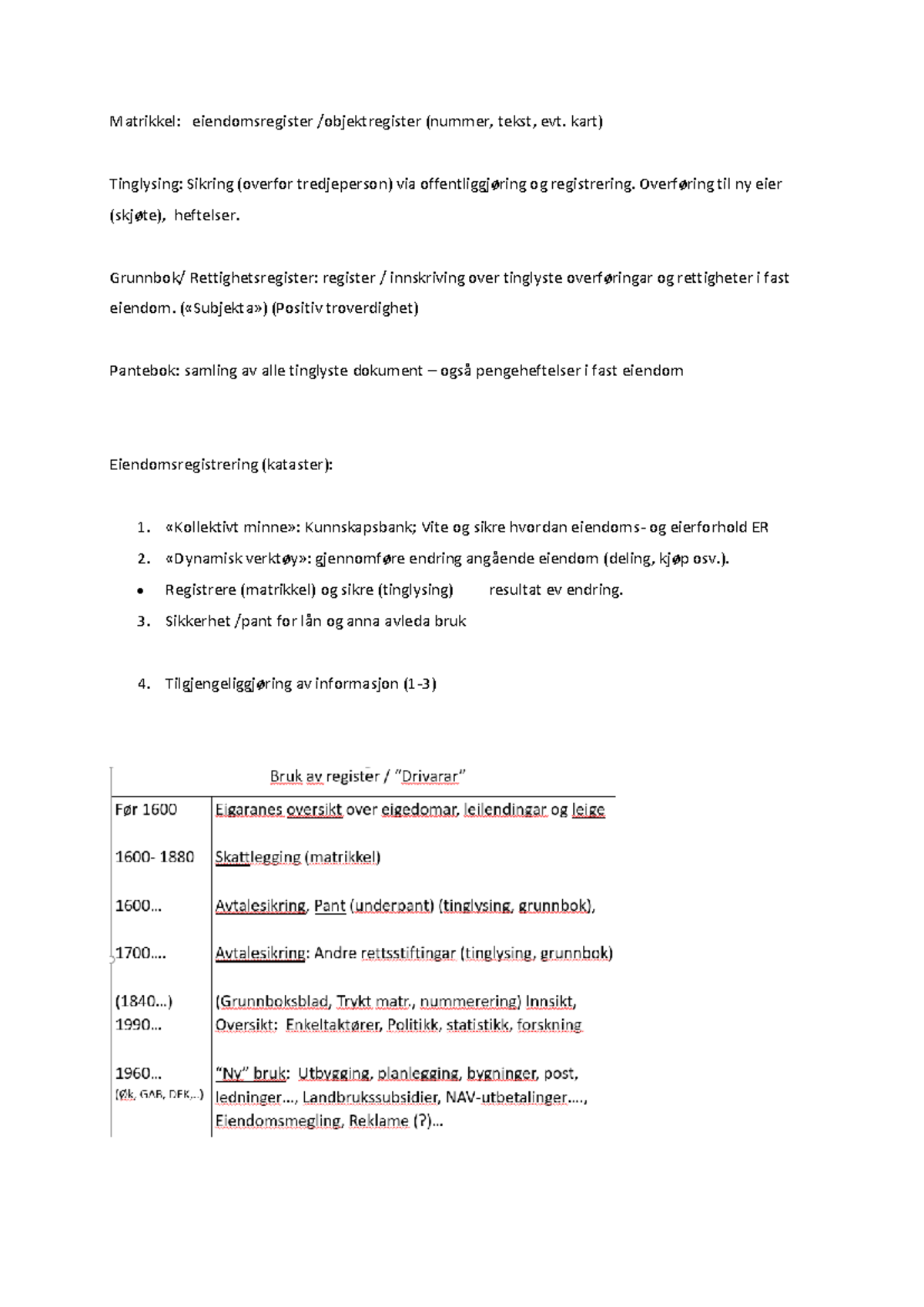 Eksamensnotater eie202 - Matrikkel: eiendomsregister /objektregister ...