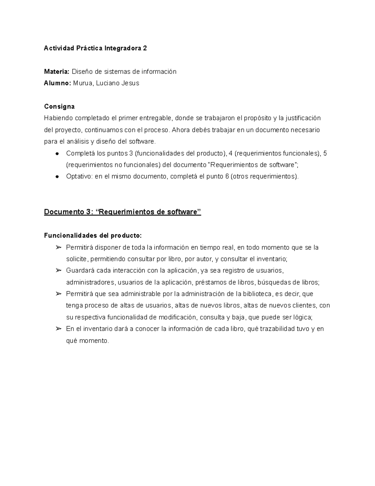 API 2 - Diseño de sistemas de información Teclab - Actividad Práctica Integradora 2 Materia ...