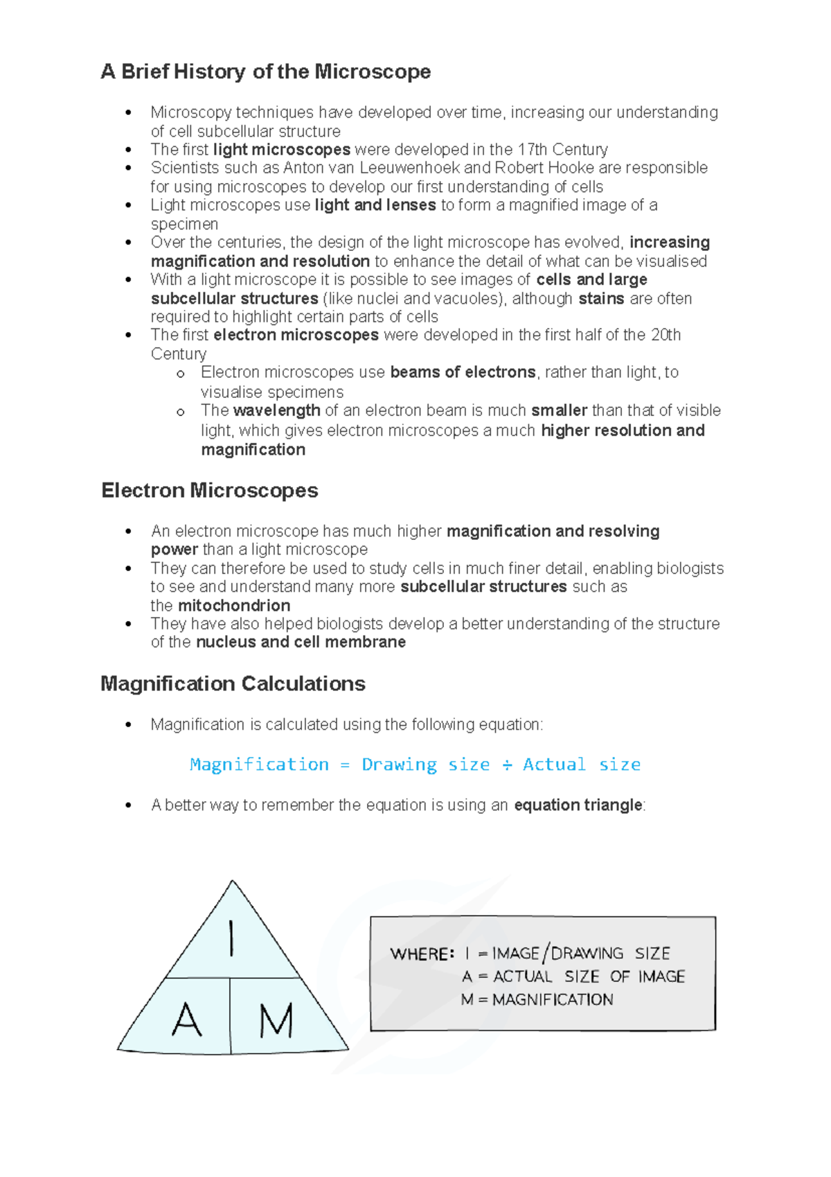 Microscopes - BTEC applied science unit 1 - A Brief History of the ...