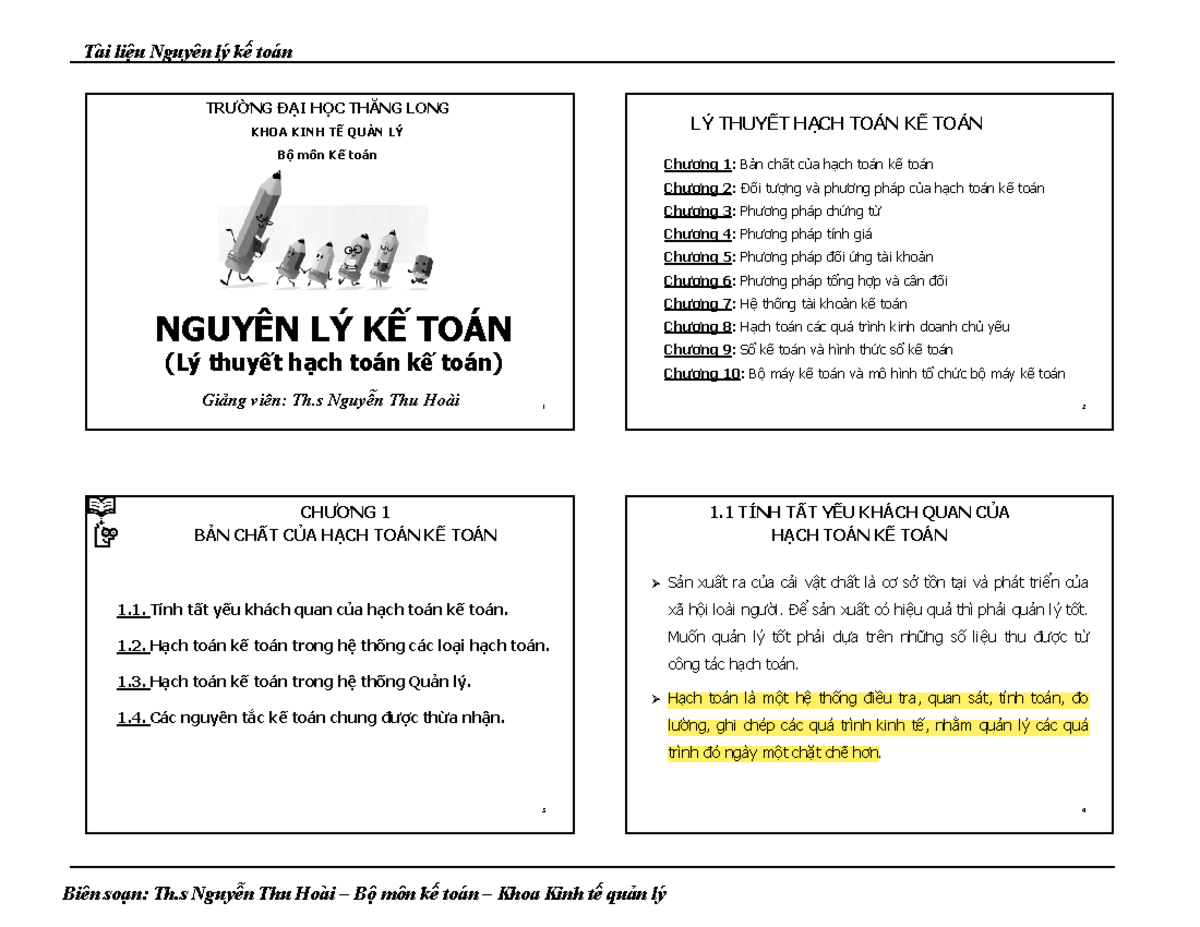 BG-Nguyen Thu Hoai-NLKT-2012 pdf - Nguyên Lý Kế Toán - Studocu