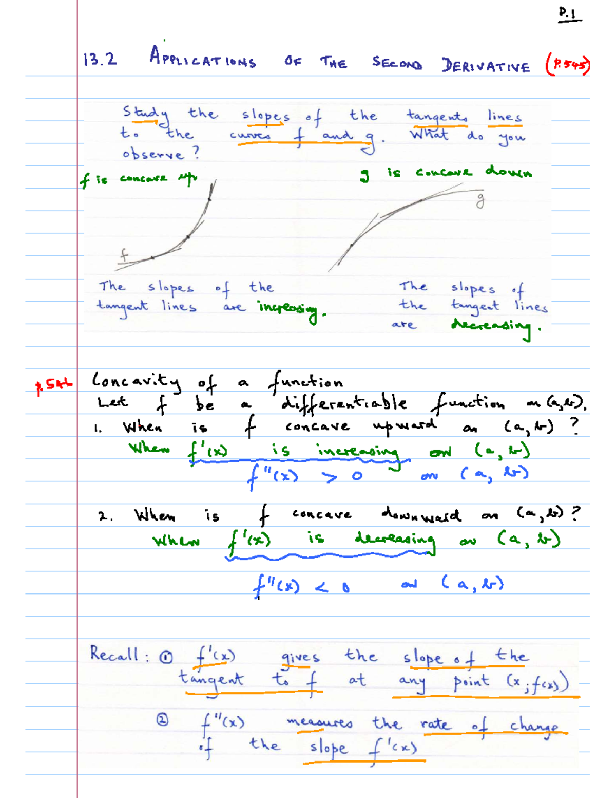 P.I 13.2 Applications of the 2nd Derivative: Concavity & Extrema ...
